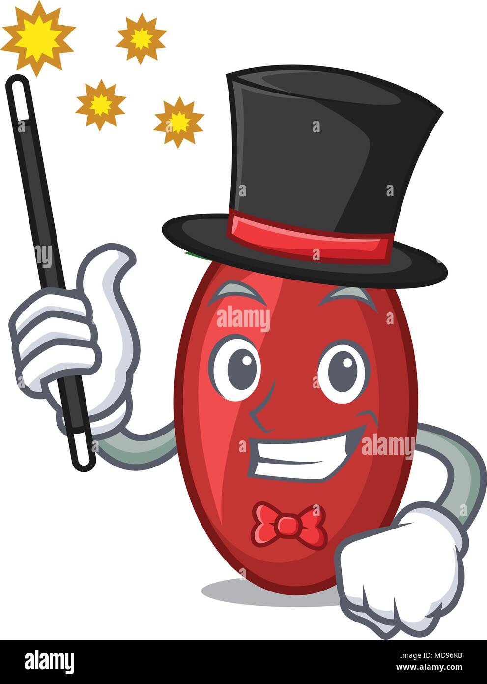Magician goji berries mascot cartoon vector illustration Stock Vector ...