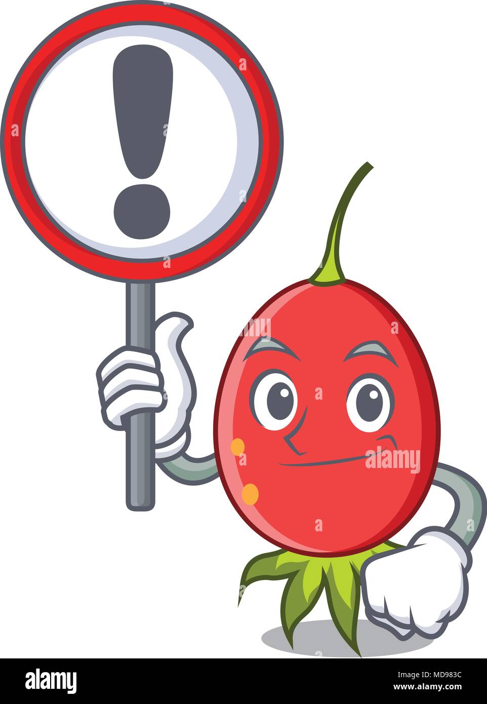 With sign rosehip character cartoon style vector illustration Stock ...