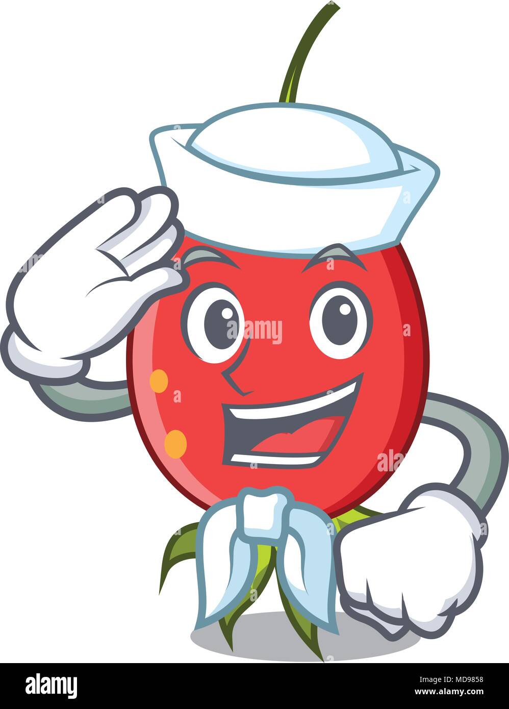 Sailor rosehip character cartoon style vector illustration Stock Vector ...