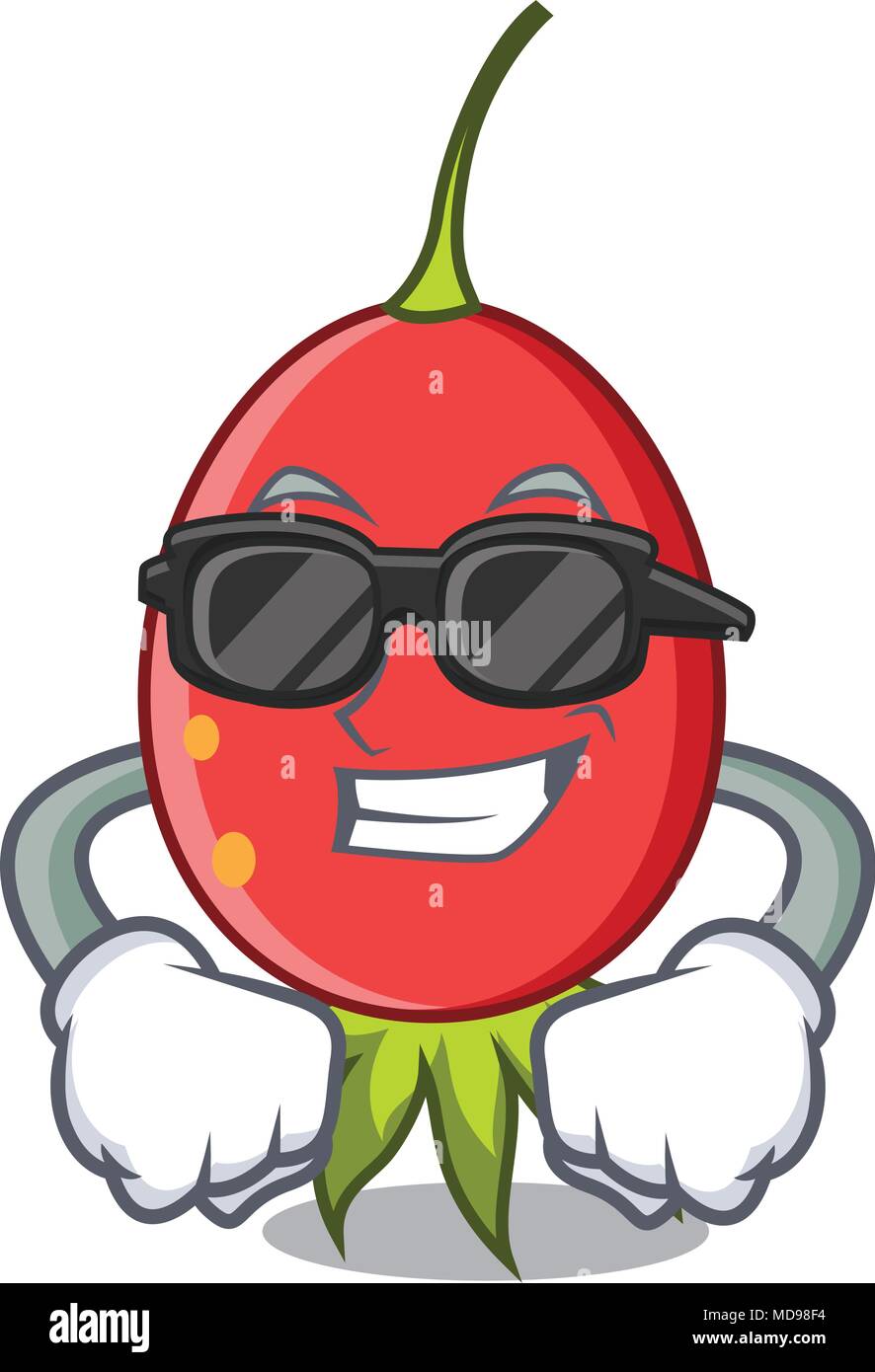 Super cool rosehip character cartoon style vector illustration Stock ...