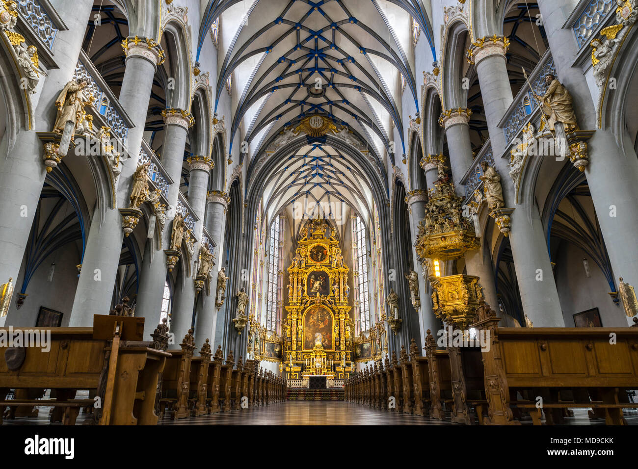 Longhouse with choir, St. Mary's Assumption, Baroque Church, Cologne ...