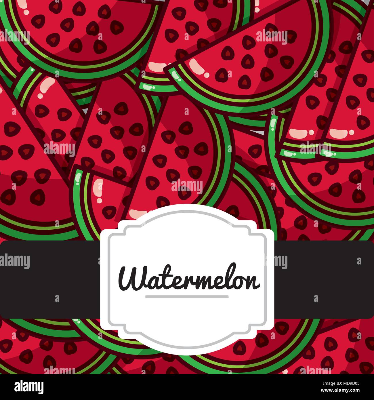 Watermelon field Stock Vector Images - Alamy