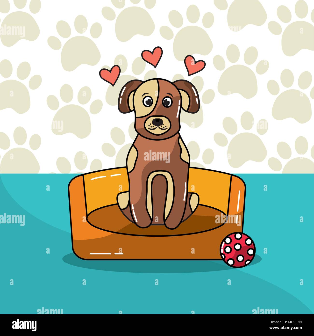 Brown pet bed Stock Vector Images - Alamy
