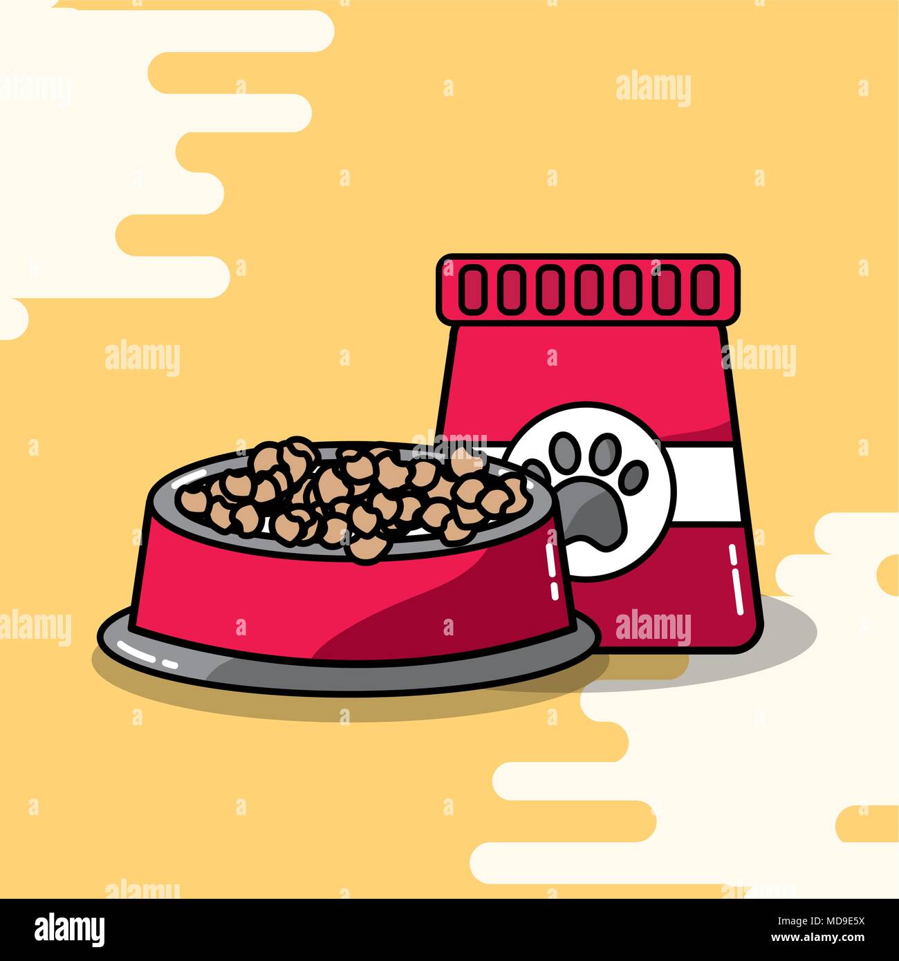 Pets package food dog Stock Vector Images - Alamy