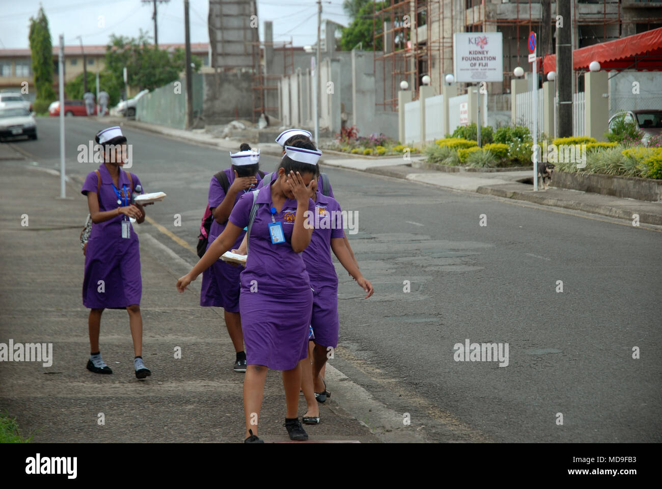 Nurses from Colonial War Memorial Hospital, Suva, Fiji Stock Photo - Alamy