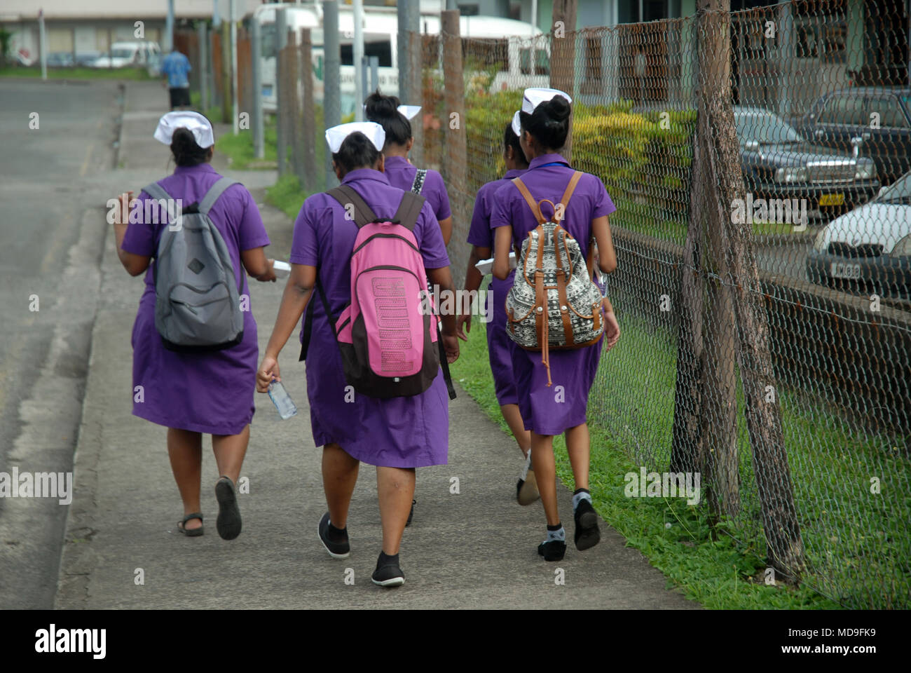 Nurses from Colonial War Memorial Hospital, Suva, Fiji Stock Photo - Alamy