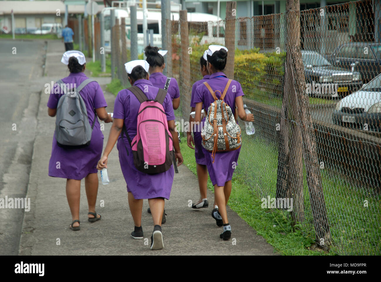 Nurses from Colonial War Memorial Hospital, Suva, Fiji Stock Photo - Alamy