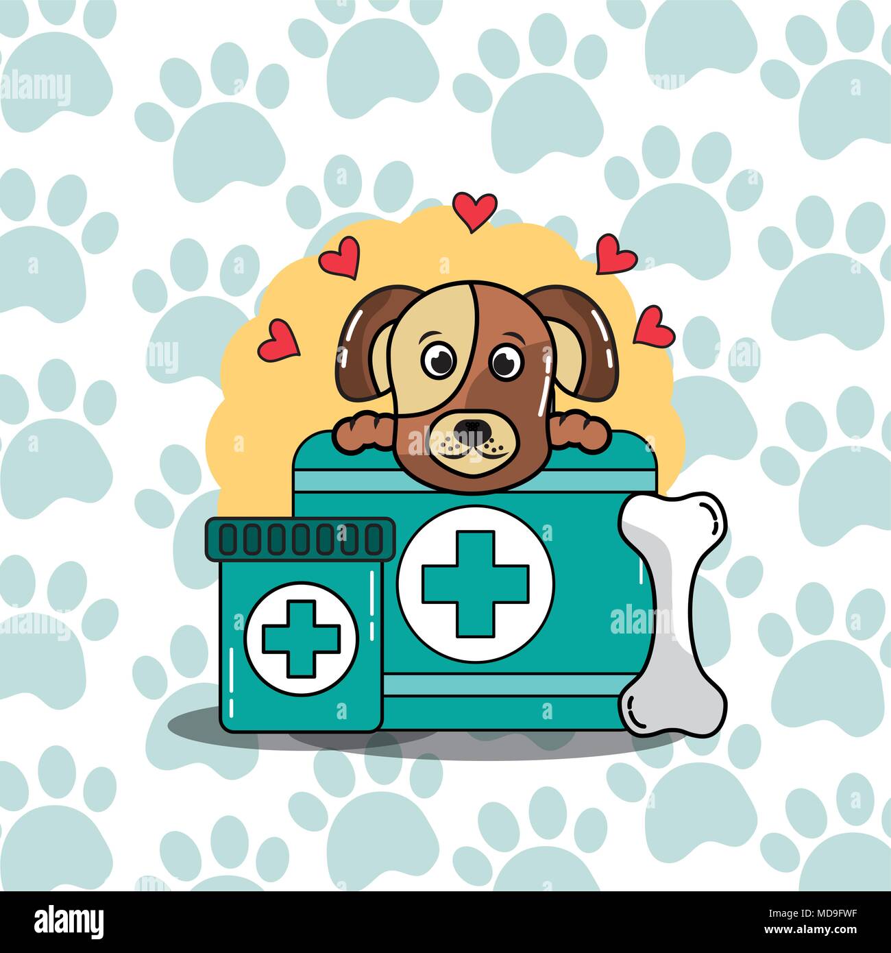 Kit first aid dog Stock Vector Images - Alamy