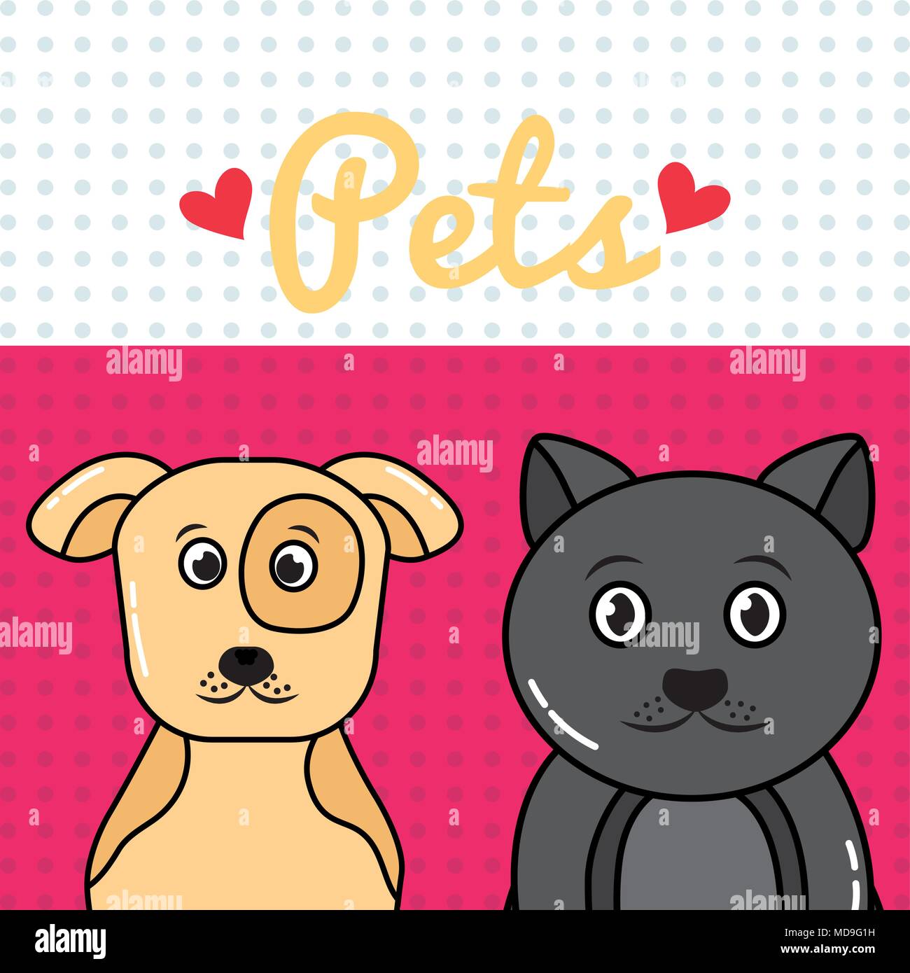pet cat and dog Stock Vector Image & Art - Alamy
