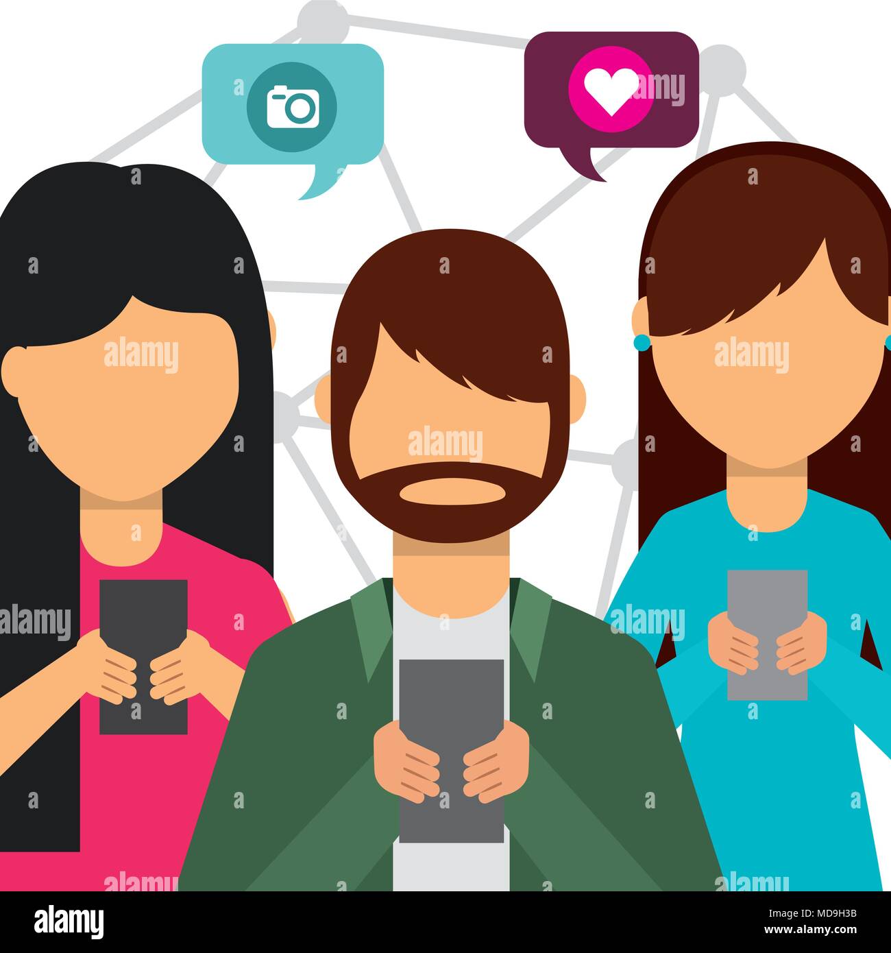people social media Stock Vector Image & Art - Alamy