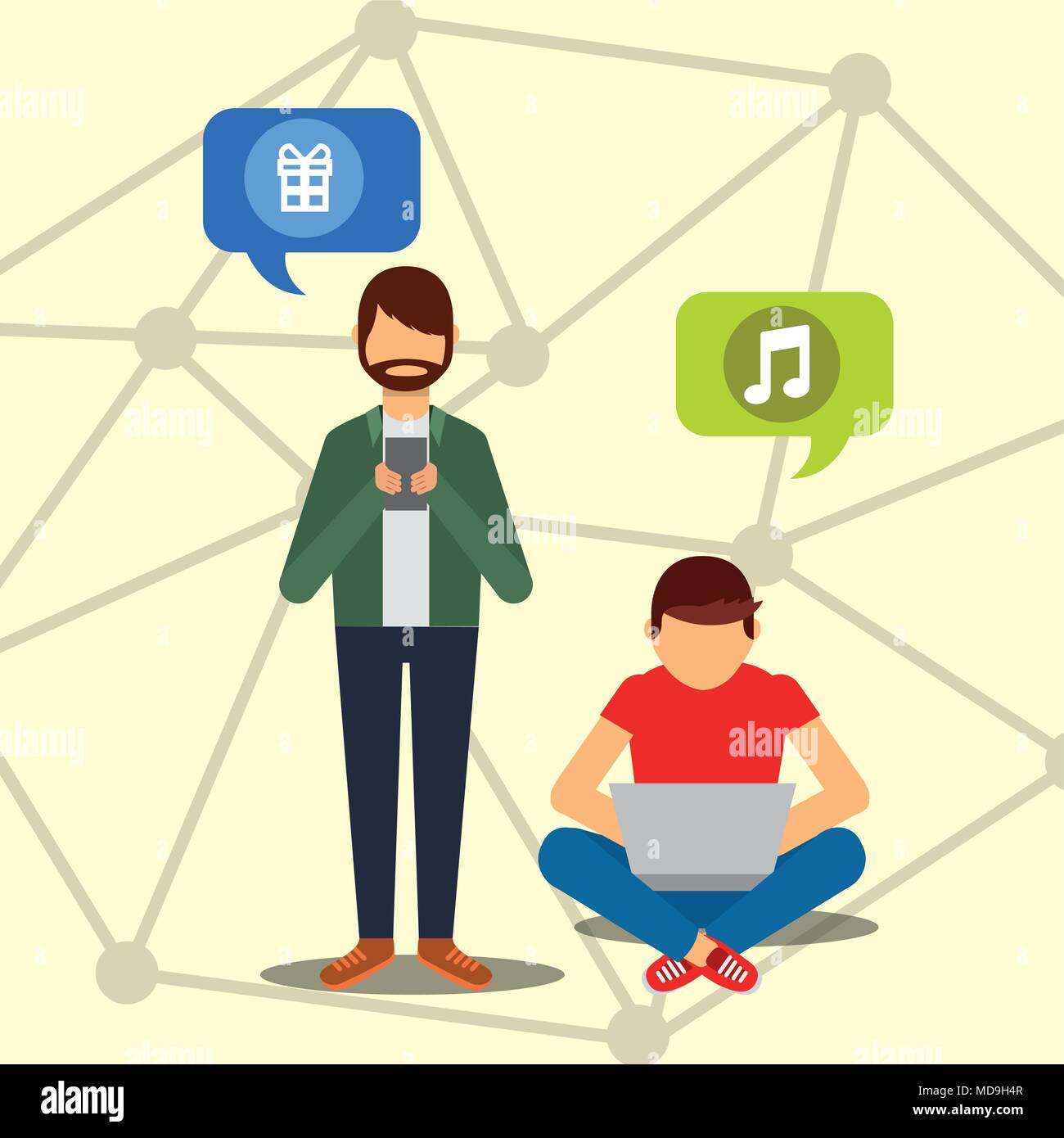 people social media Stock Vector Image & Art - Alamy