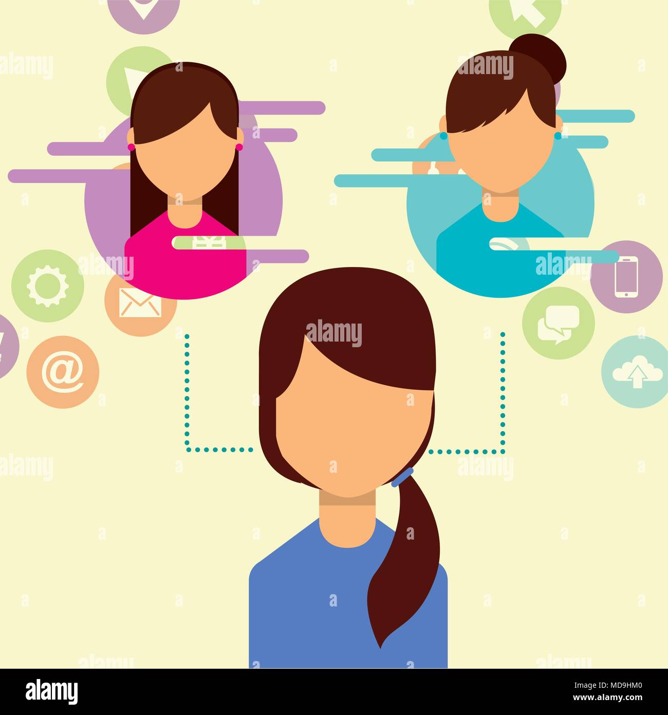 people social media Stock Vector Image & Art - Alamy