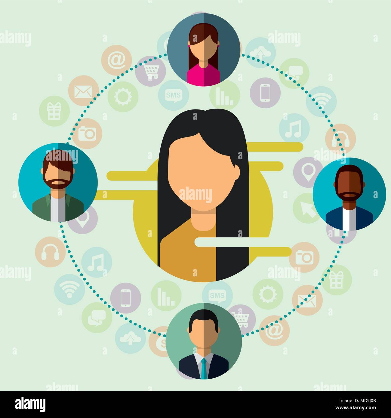 people social media Stock Vector Image & Art - Alamy