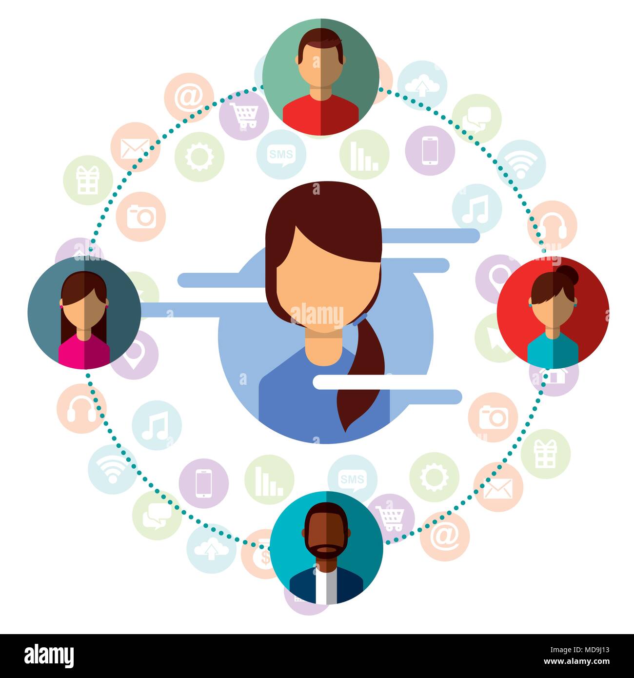 people social media Stock Vector Image & Art - Alamy