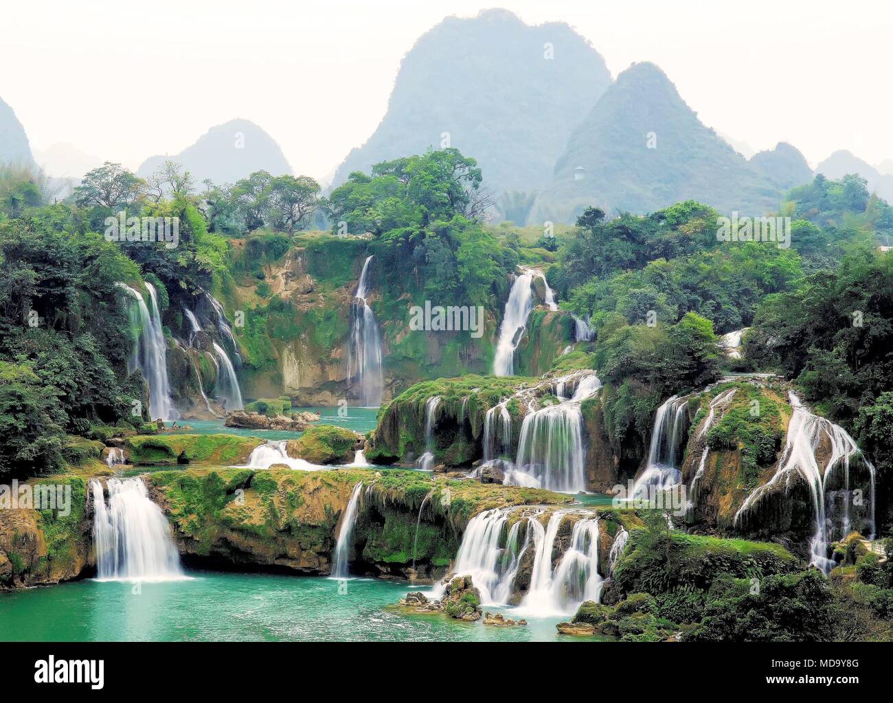Guangxi Detian cross-border waterfall Stock Photo - Alamy