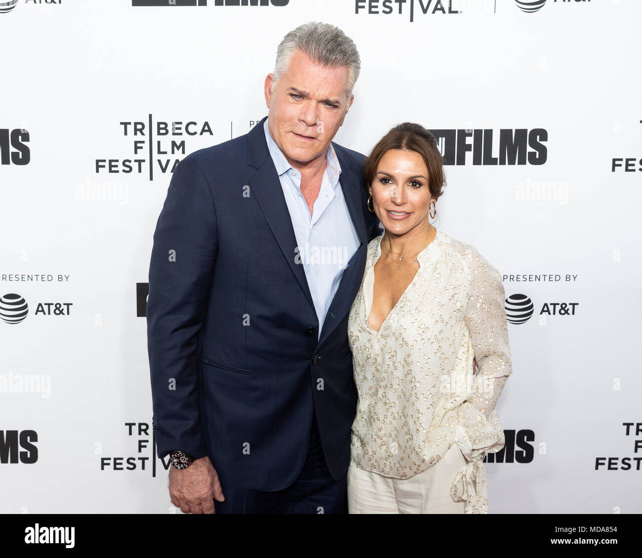 New York, USA. 18th Apr, 2018. Ray Liotta and Michelle Grace at the ...