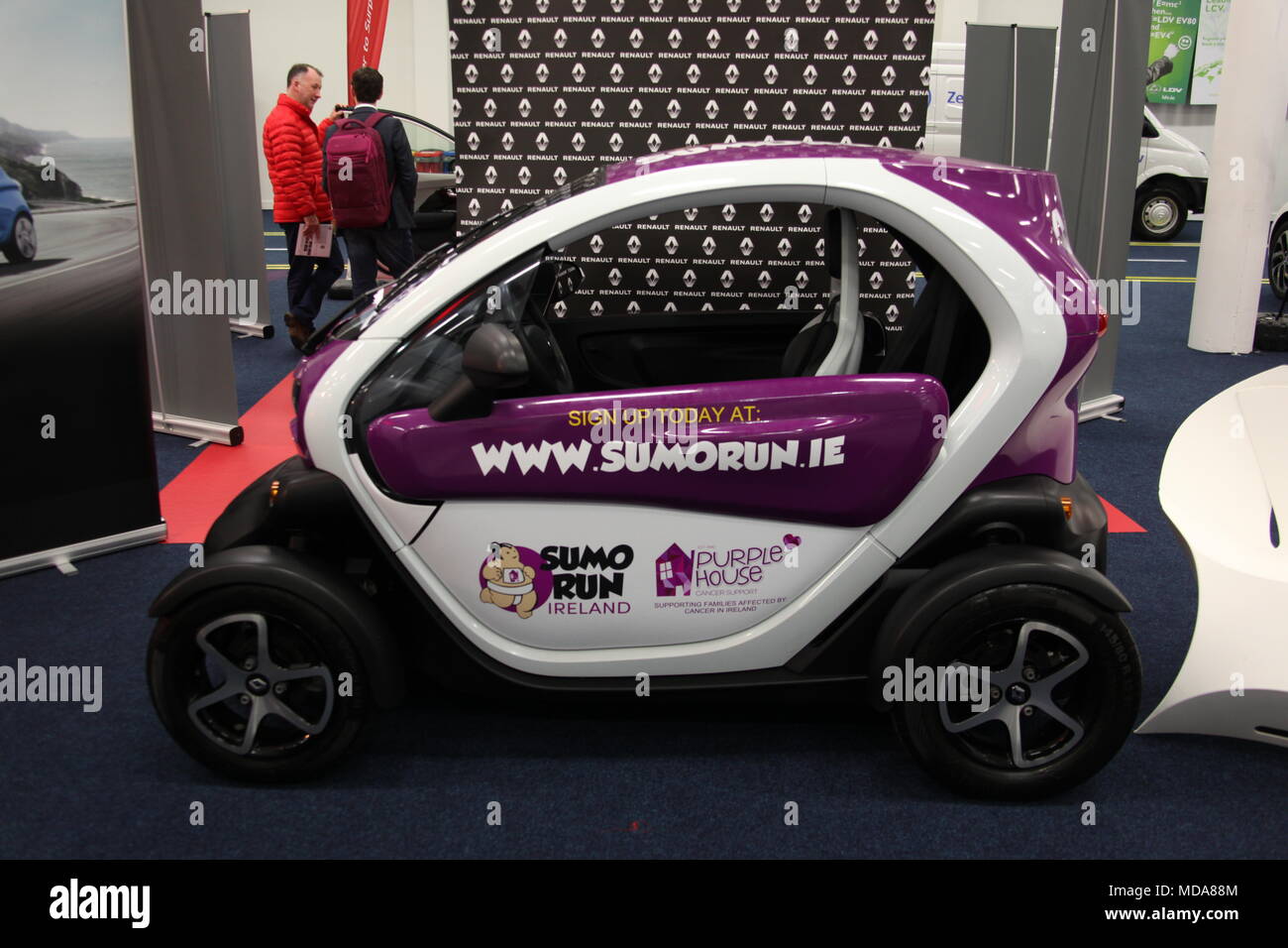 Dublin, Ireland. 18th Apr, 2018. A Renault mini electric car is ...