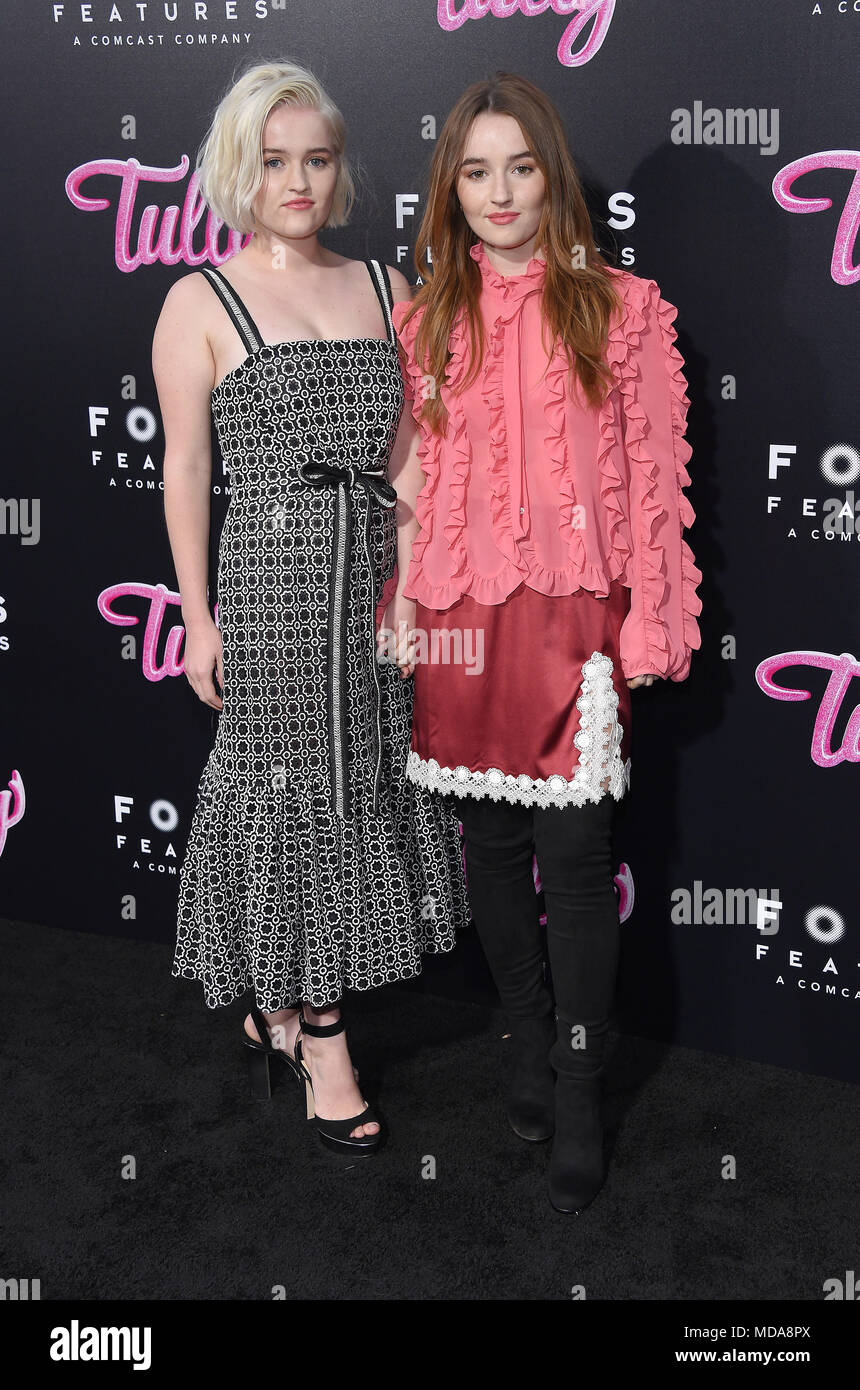 Los Angeles, California, USA. 18th Apr, 2018. Kaitlyn Devers and Mady ...