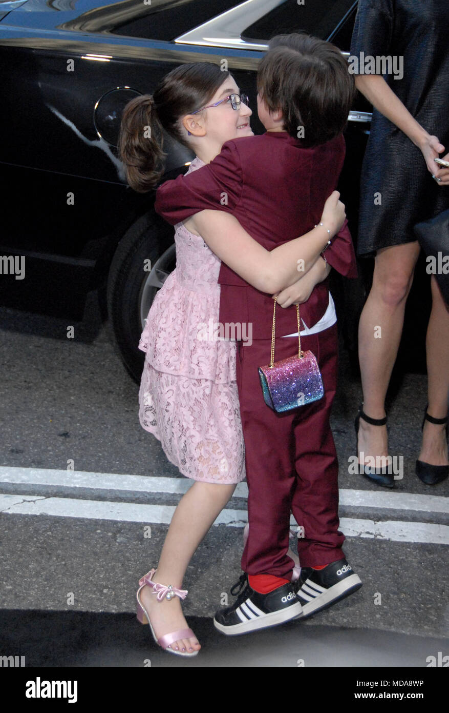 Los Angeles, USA. 18th Apr, 2018. (L-R) Actress Lia Frankland and actor ...