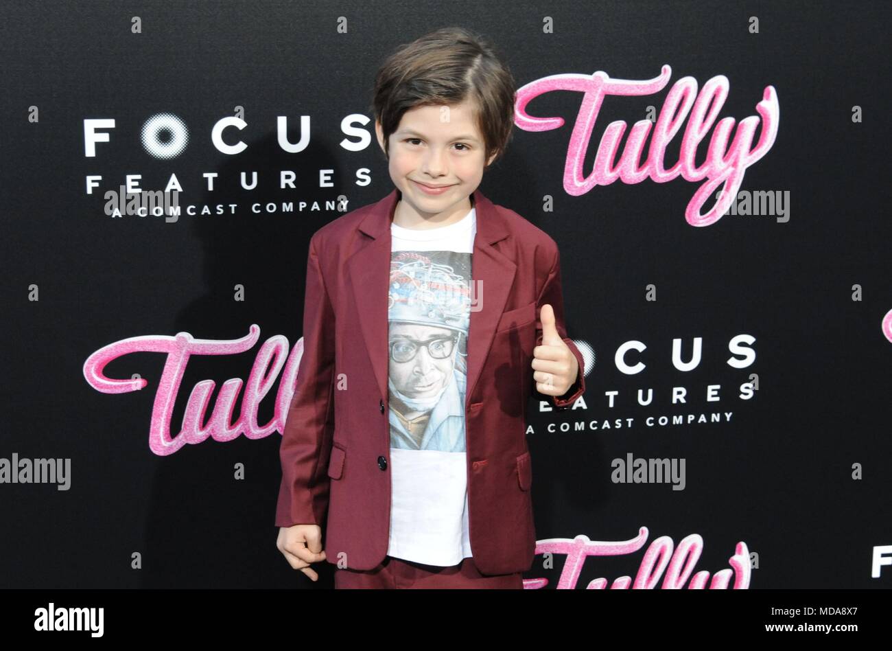 Los Angeles, CA, USA. 18th Apr, 2018. Asher Miles Fallica at arrivals ...