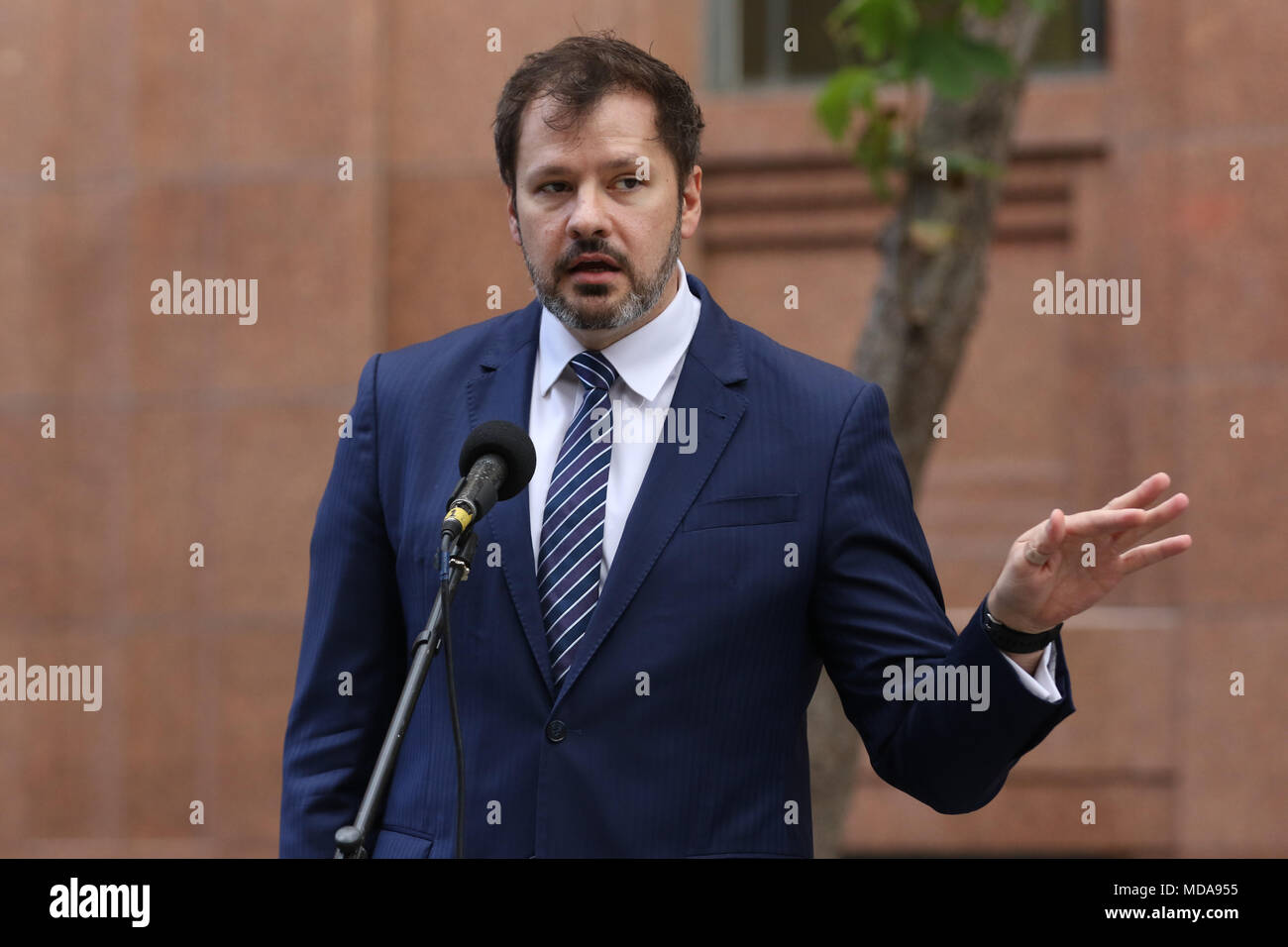Sydney, Australia. 19 April 2018. Pictured: Ed Husic, MP, Australian ...