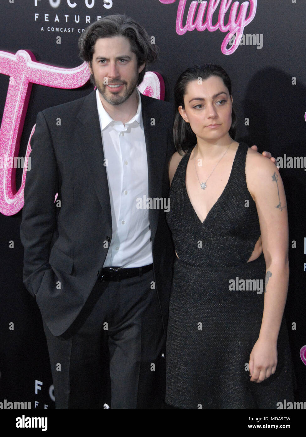Los Angeles, USA. 18th Apr, 2018. DIrector Jason Reitman (L) and guest ...