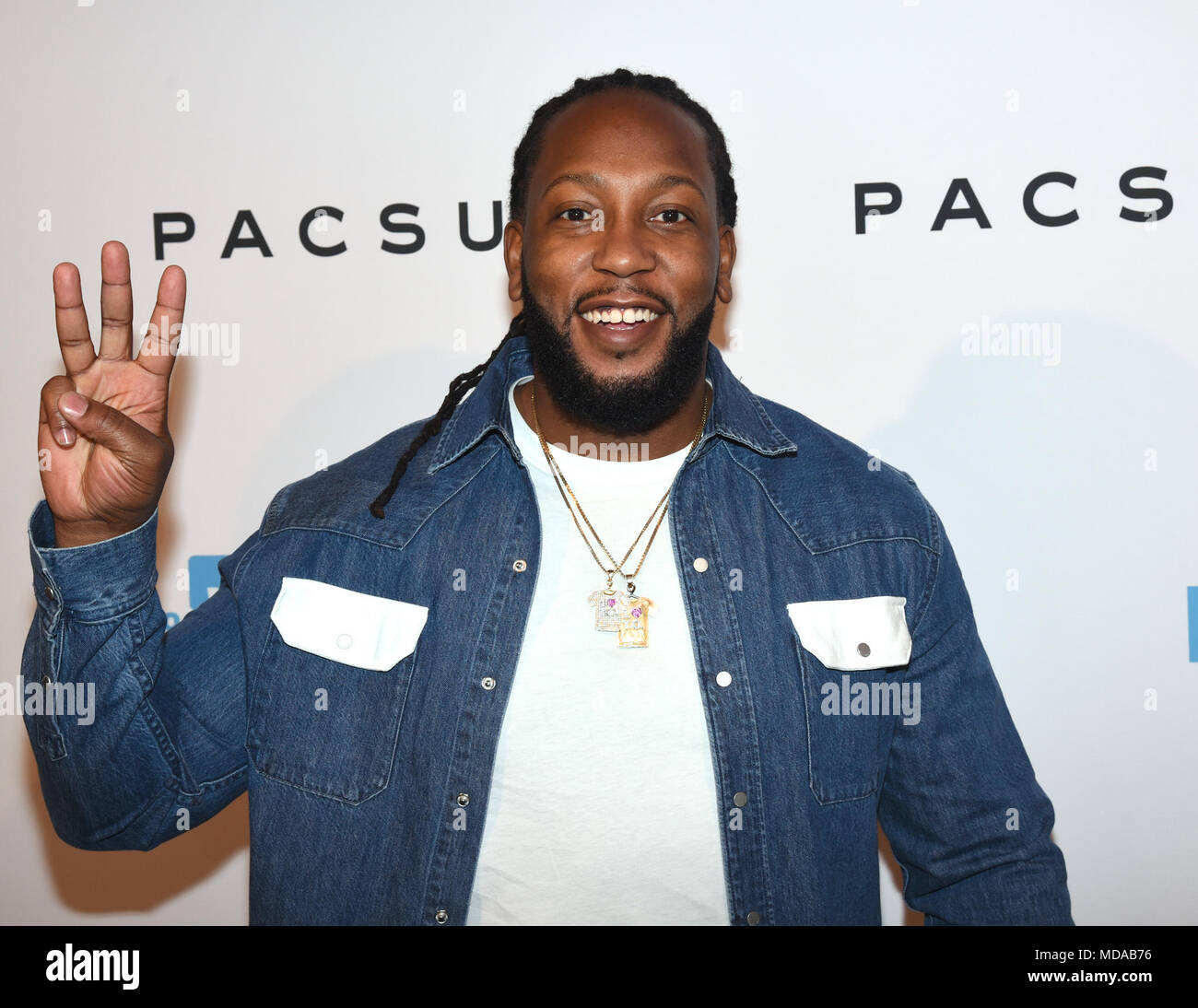 Los Angeles, California, USA. 18th Apr, 2018. TYRONE T-REX EDWARDS ...