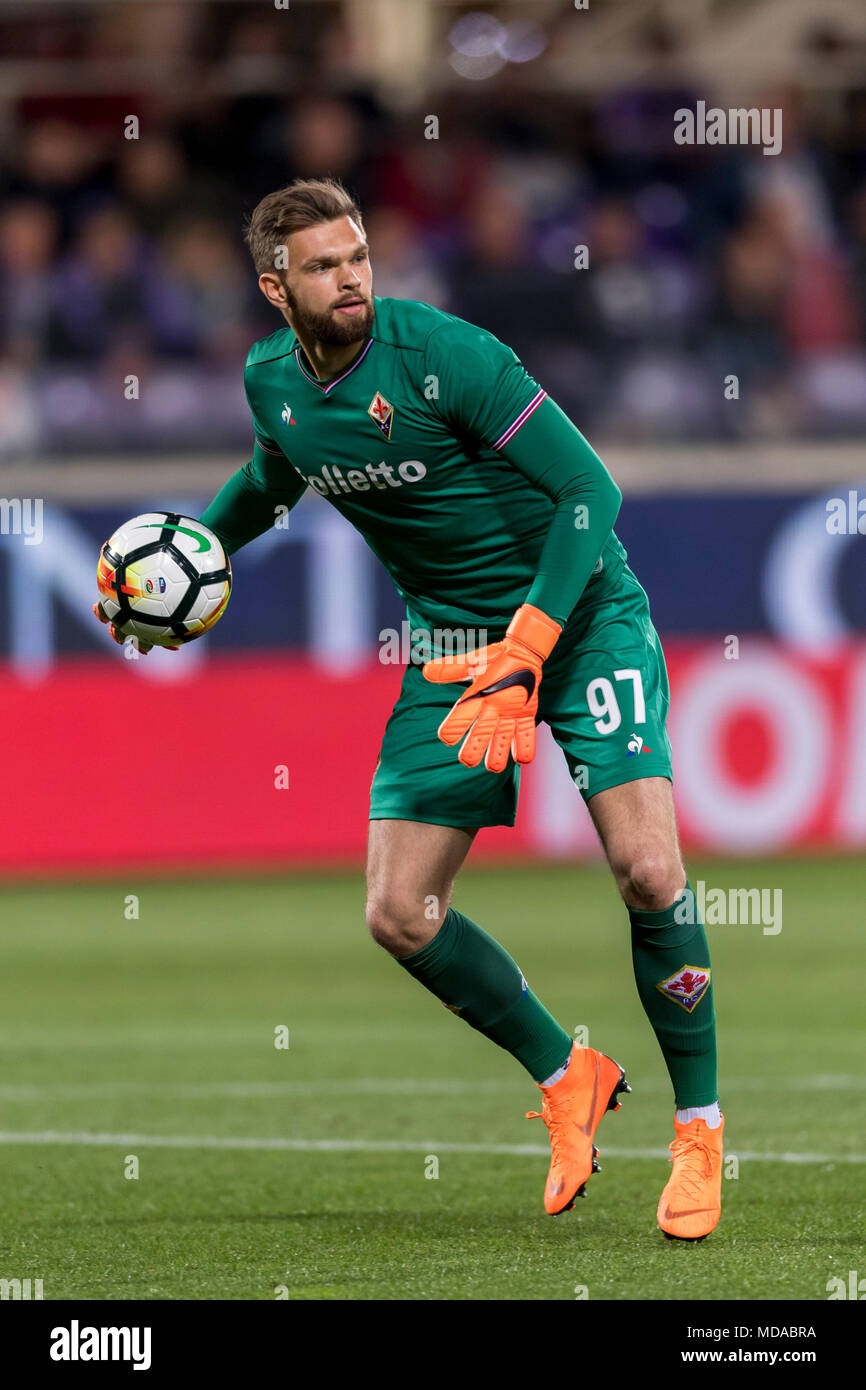 Bartlomiej Dragowski of Fiorentina during the Italian "Serie A" match ...