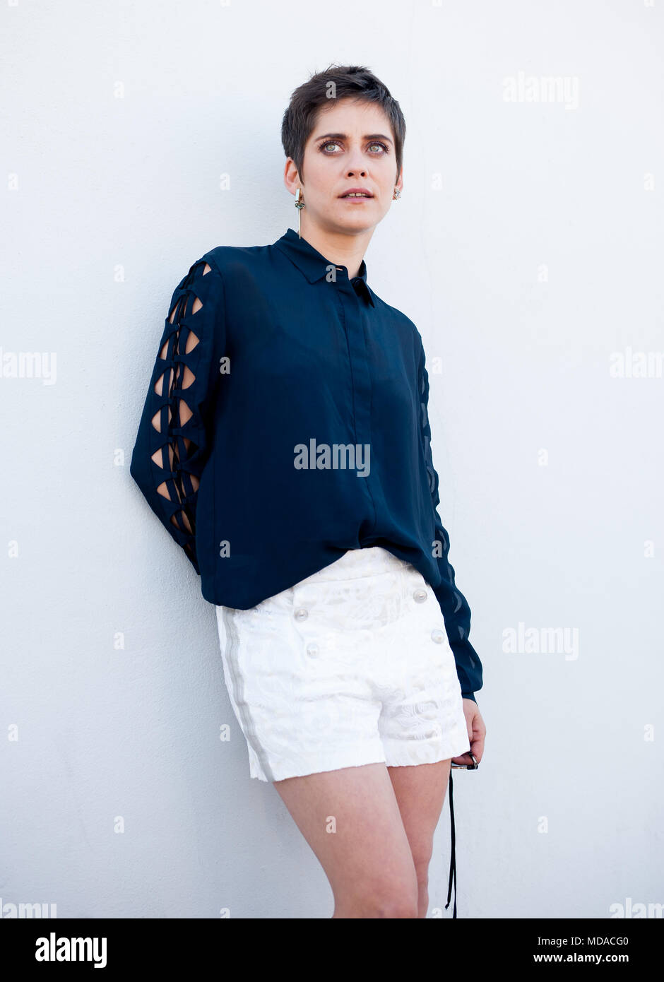 Spanish actress María León poses during a photocall of the film 'Sin ...