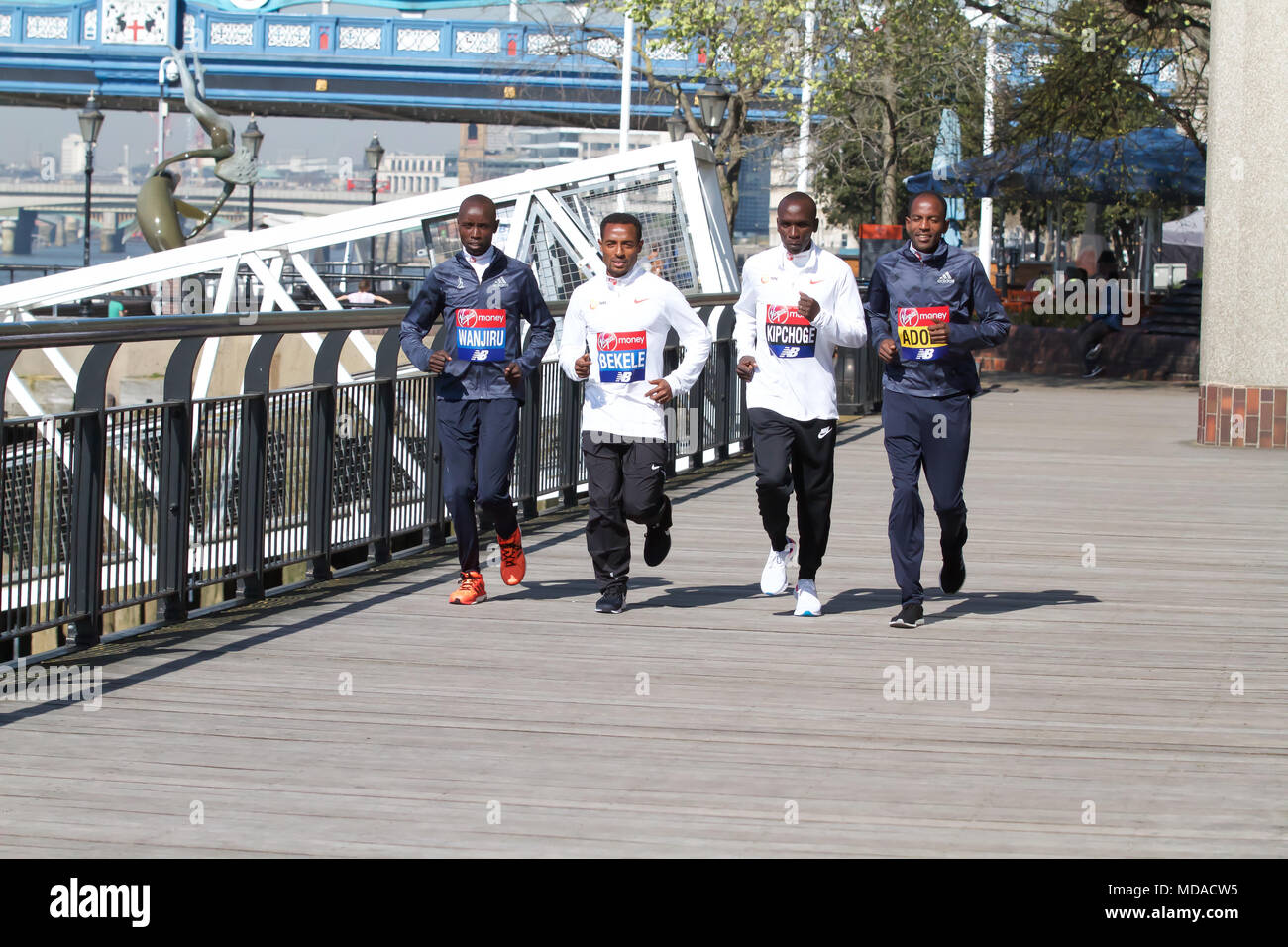 London,UK,19th April 2018,Elite Men London Marathon Photocall takes ...