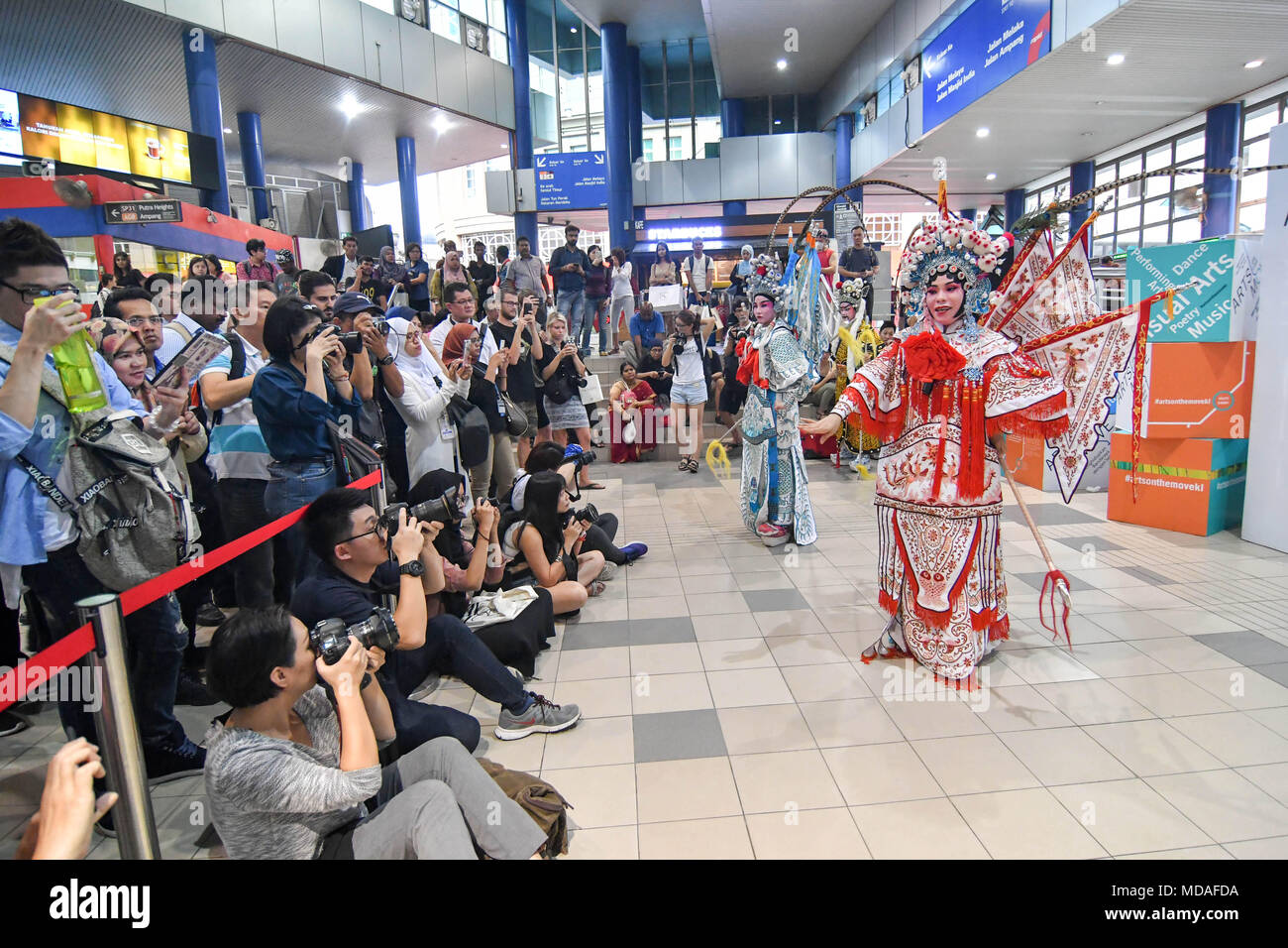 Kuala Lumpur, Malaysia. 19th Apr, 2018. Artists from the Malaysia ...