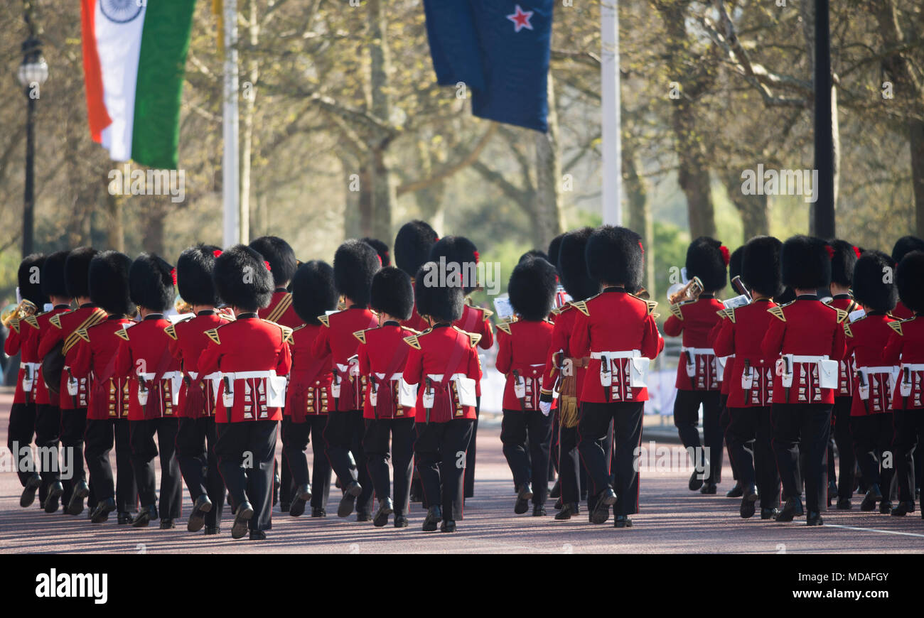 British army marching with a flag hi-res stock photography and images ...