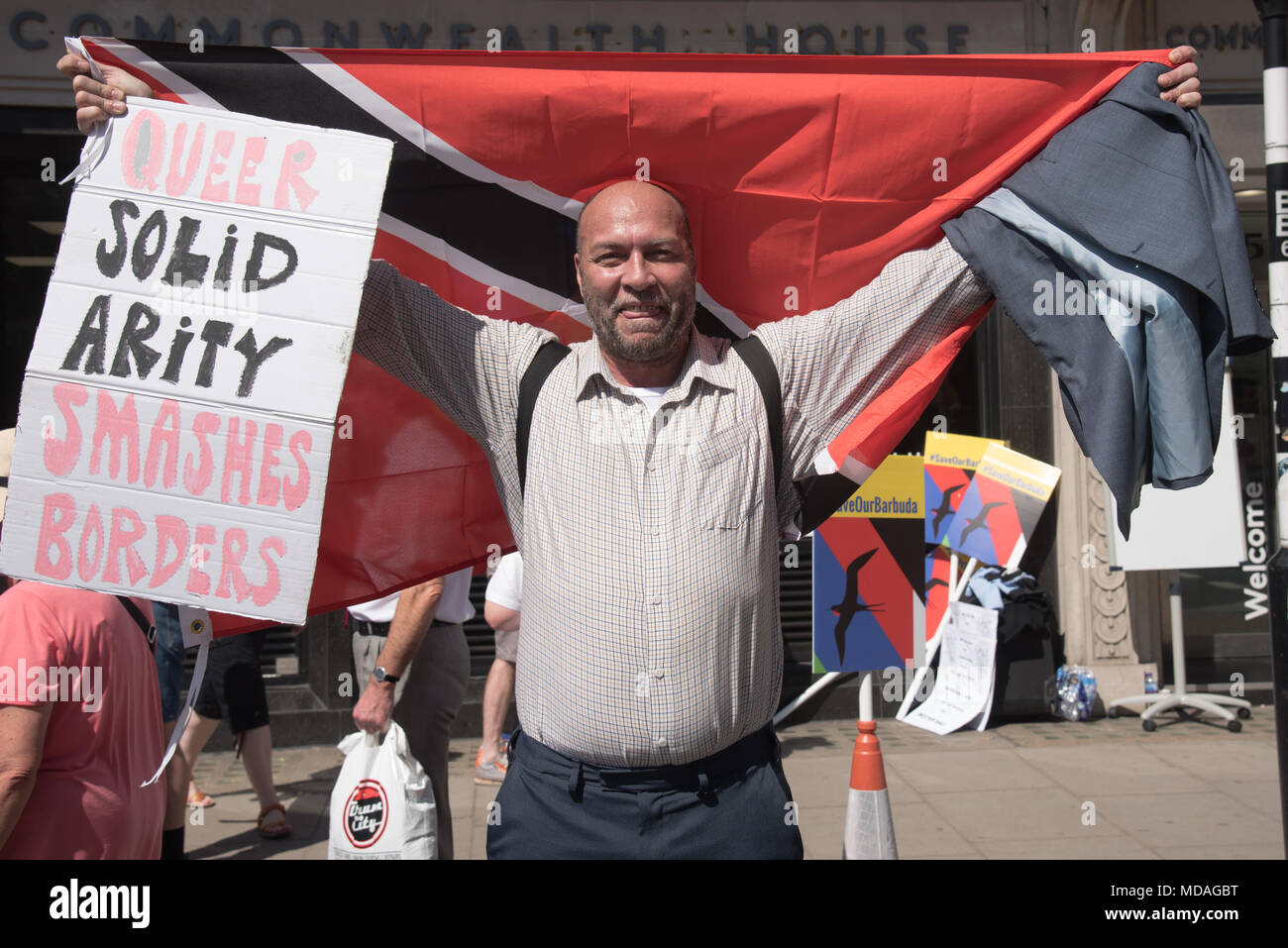 London, UK. 19th April 2018. LGBT people protest against 70% of ...
