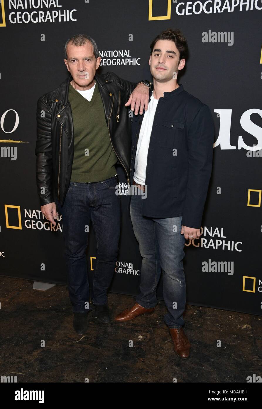 New York, NY, USA. 19th Apr, 2018. Antonio Banderas, Alex Rich at a ...