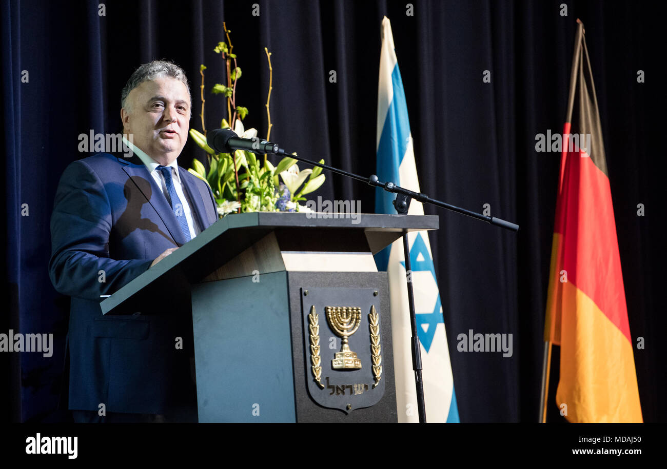 19 April 2018, Berlin, Germany: Jeremy Issacharoff, Israeli ambassador ...