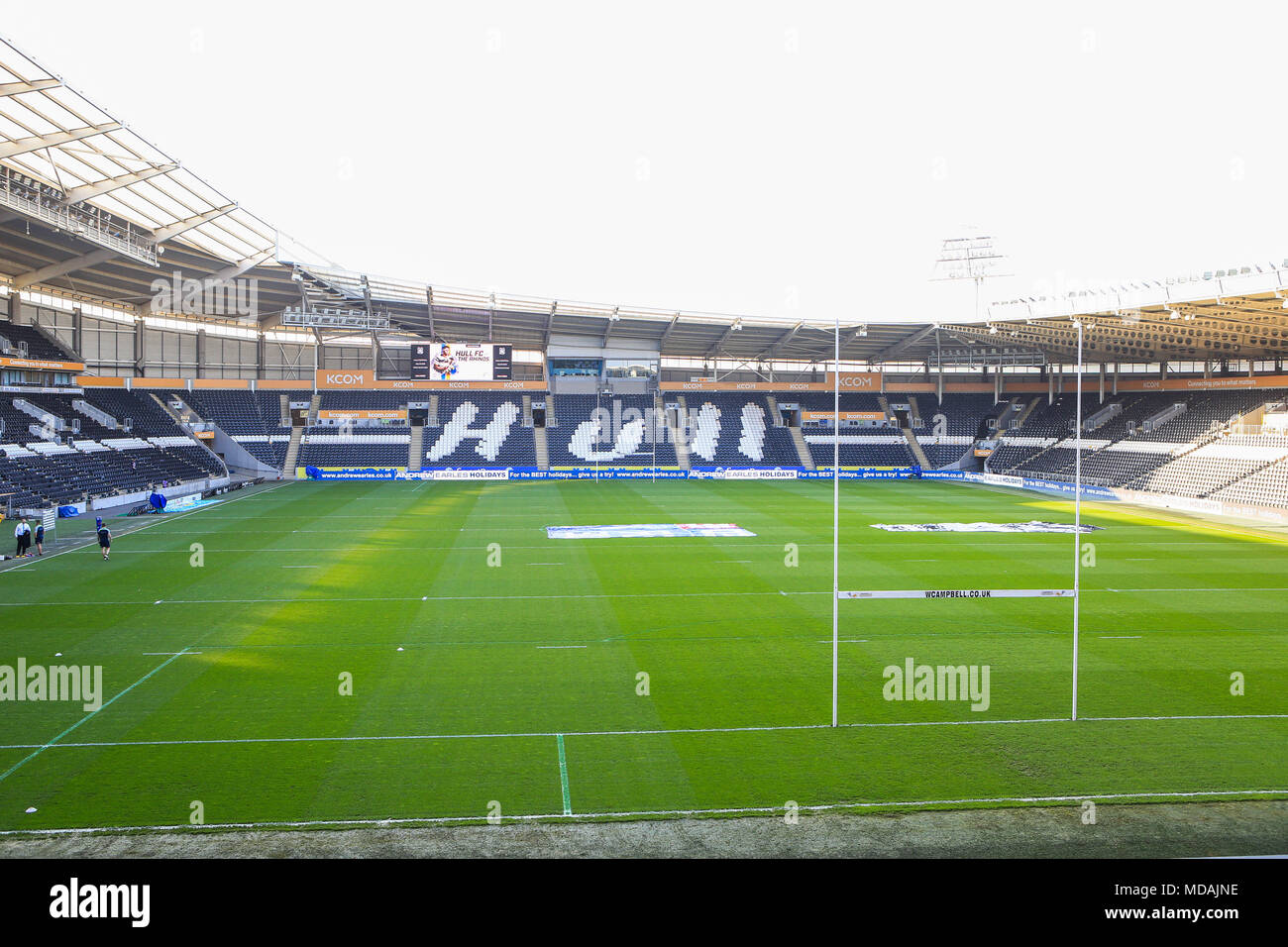 Hull, UK. 19th April 2018, KCOM Stadium, Hull, England; Betfred Super League rugby, Round 12 ...