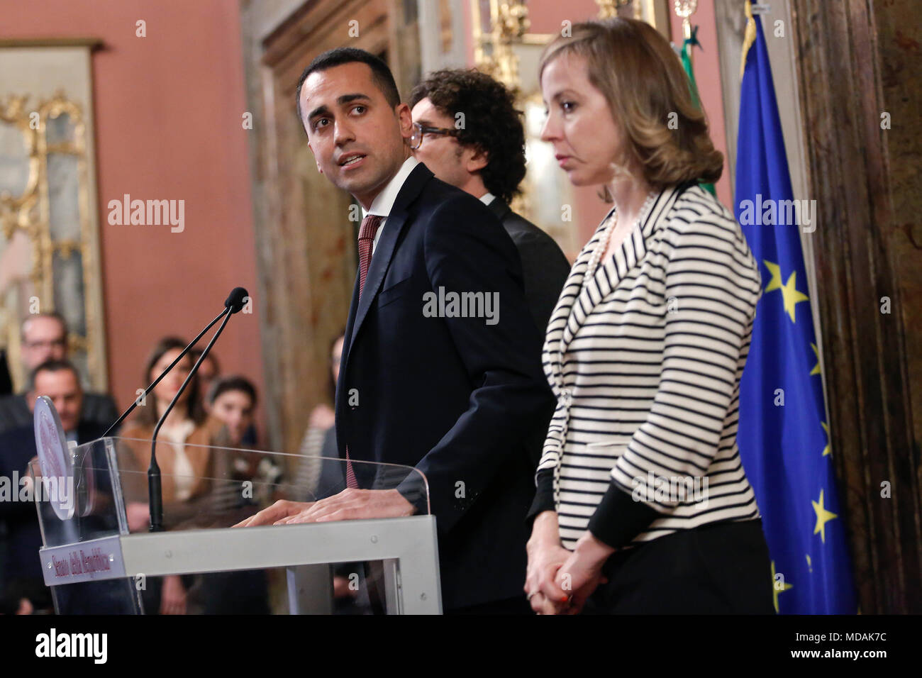 Danilo Tondelli , Luigi Di Maio e Giulia Grillo Roma 19/04/2018 ...