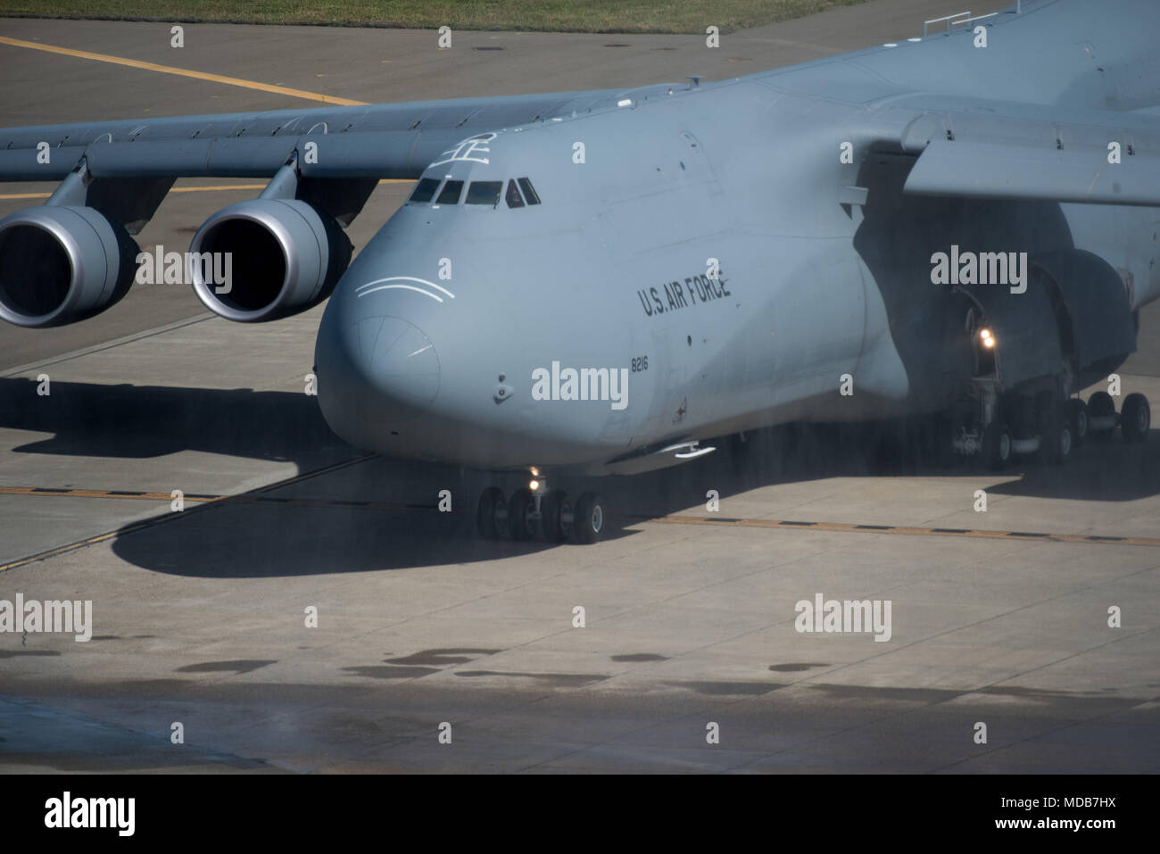 The last 22nd Airlift Squadron C-5M Super Galaxy from the Lockheed ...