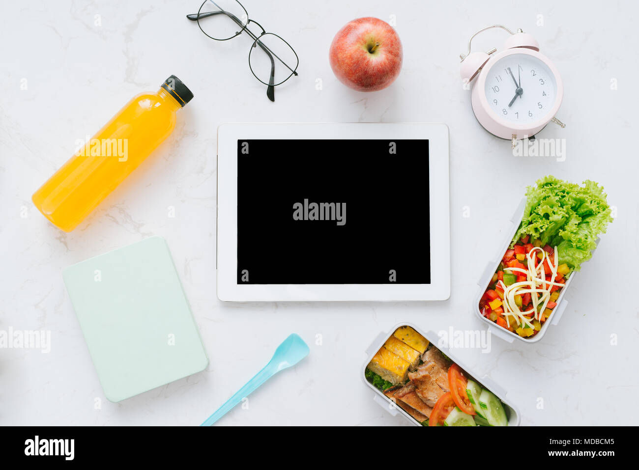Food in the office. Healthy lunch for work Stock Photo - Alamy