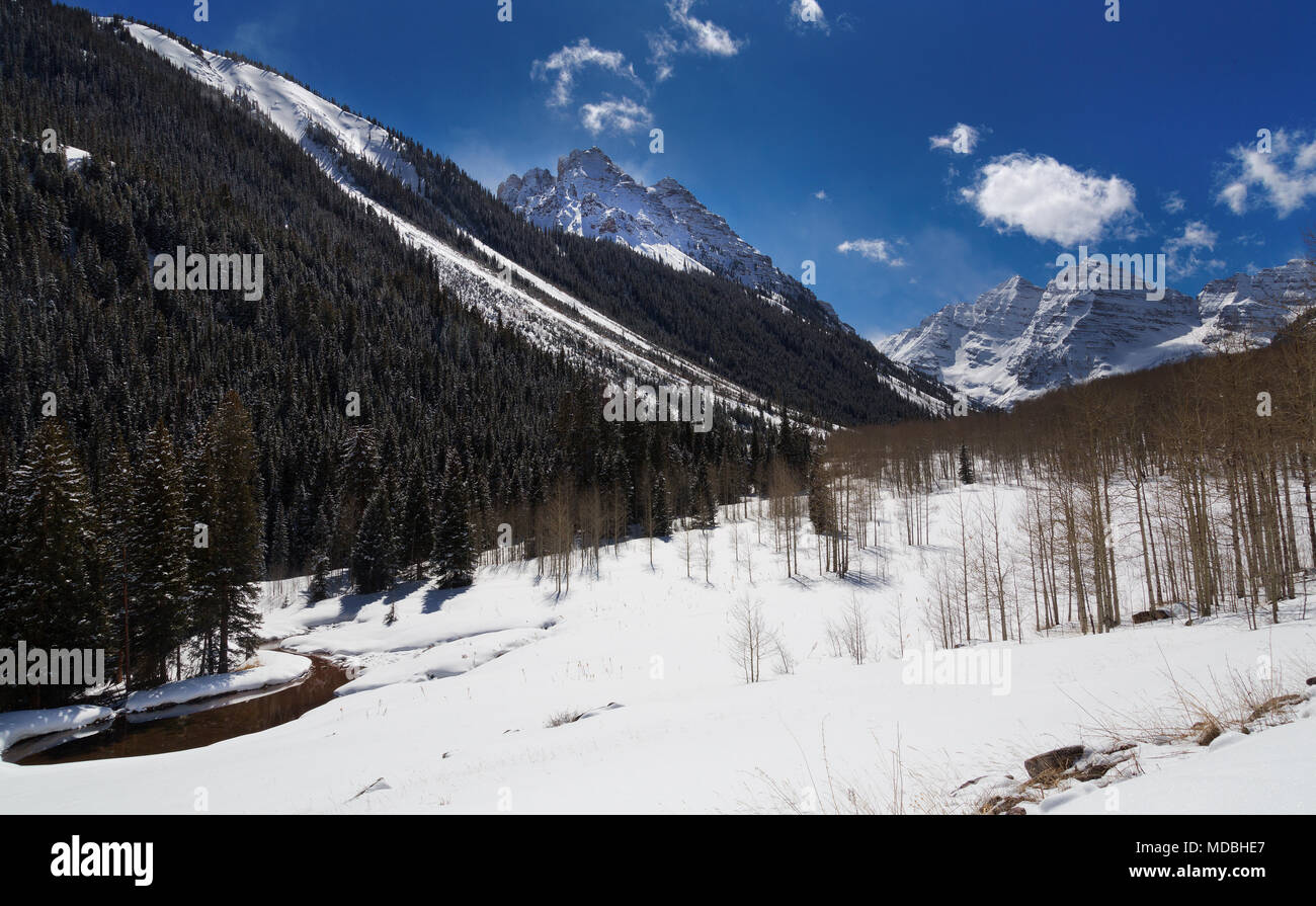 Aspen maroon bells winter hi-res stock photography and images - Alamy