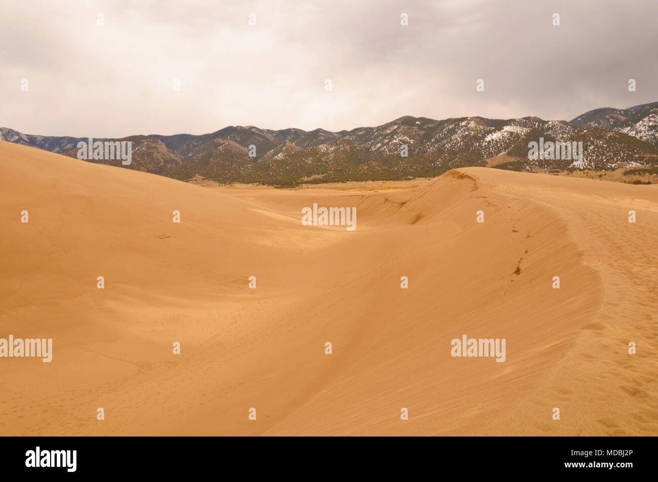 Sand Valley in Great Sand Dunes National Monument in Colorado Stock ...