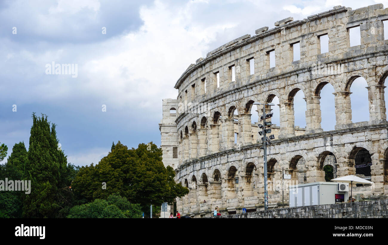 Antique Colosseum Arena of Pula / Croatia Stock Photo - Alamy
