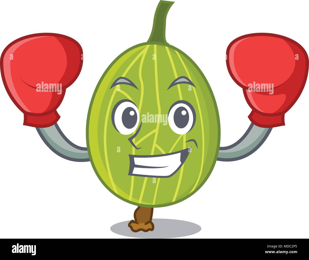 Boxing gooseberry character cartoon style vector illustration Stock ...