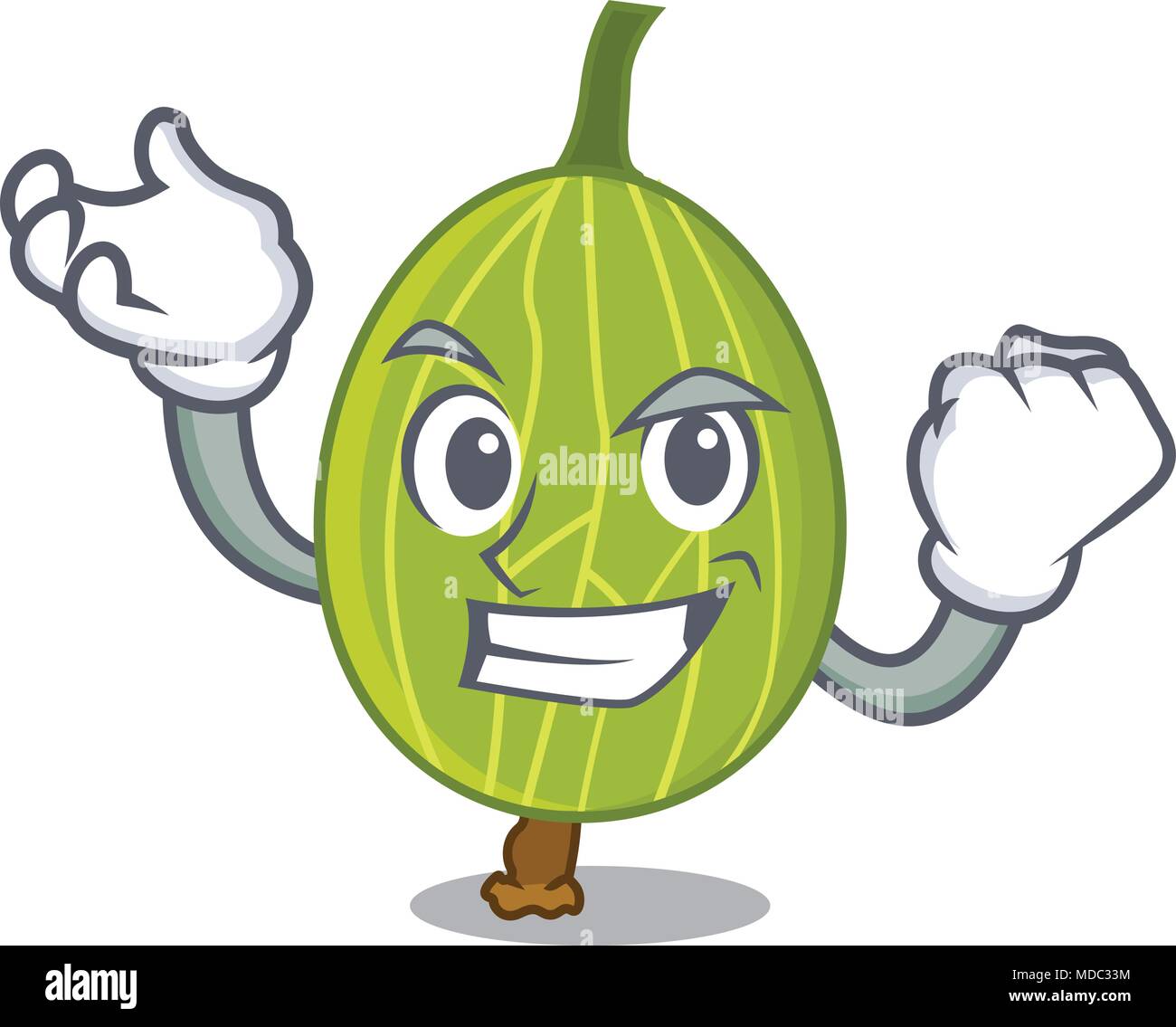 Successful gooseberry character cartoon style vector illustration Stock ...