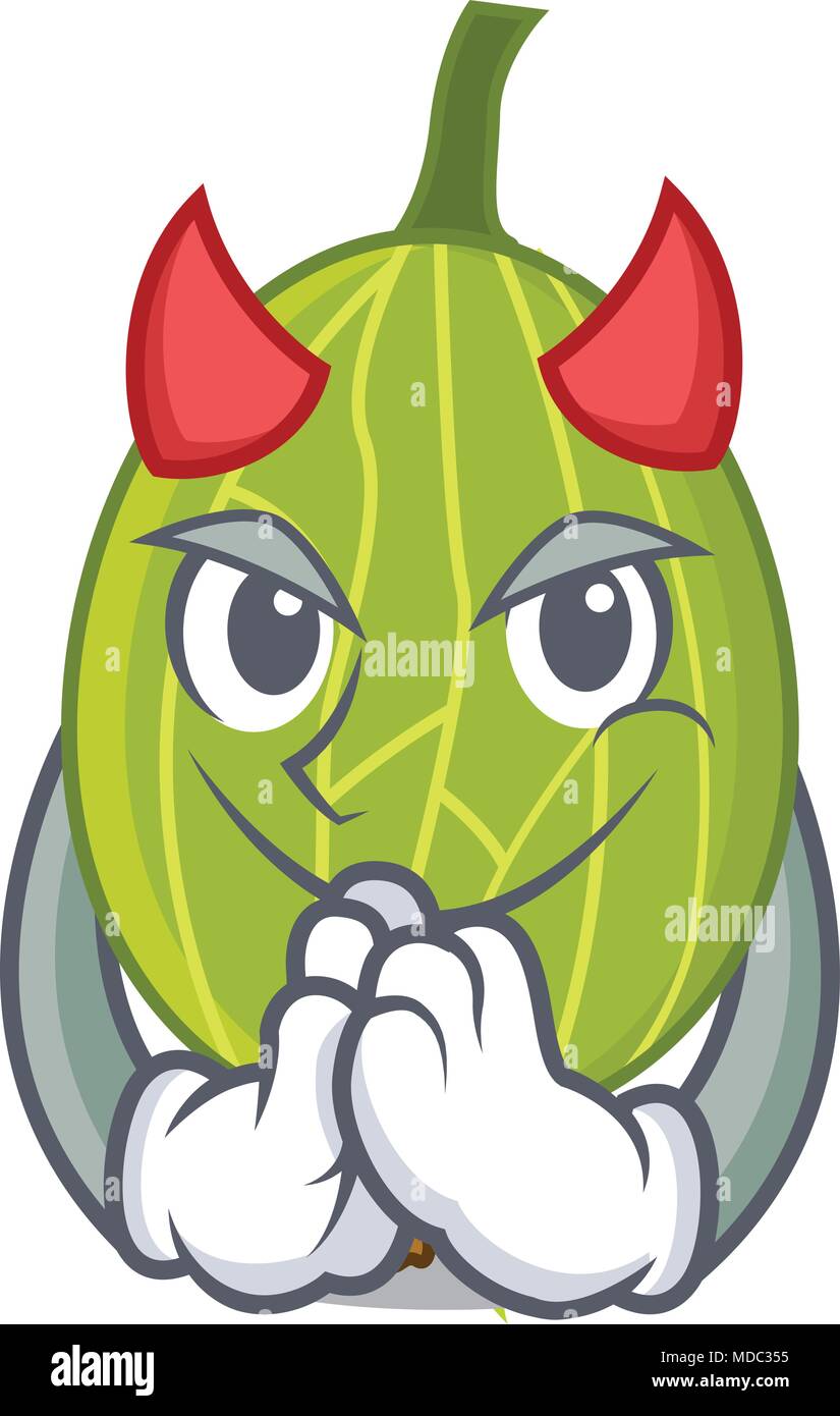 Devil gooseberry mascot cartoon style vector illustration Stock Vector ...