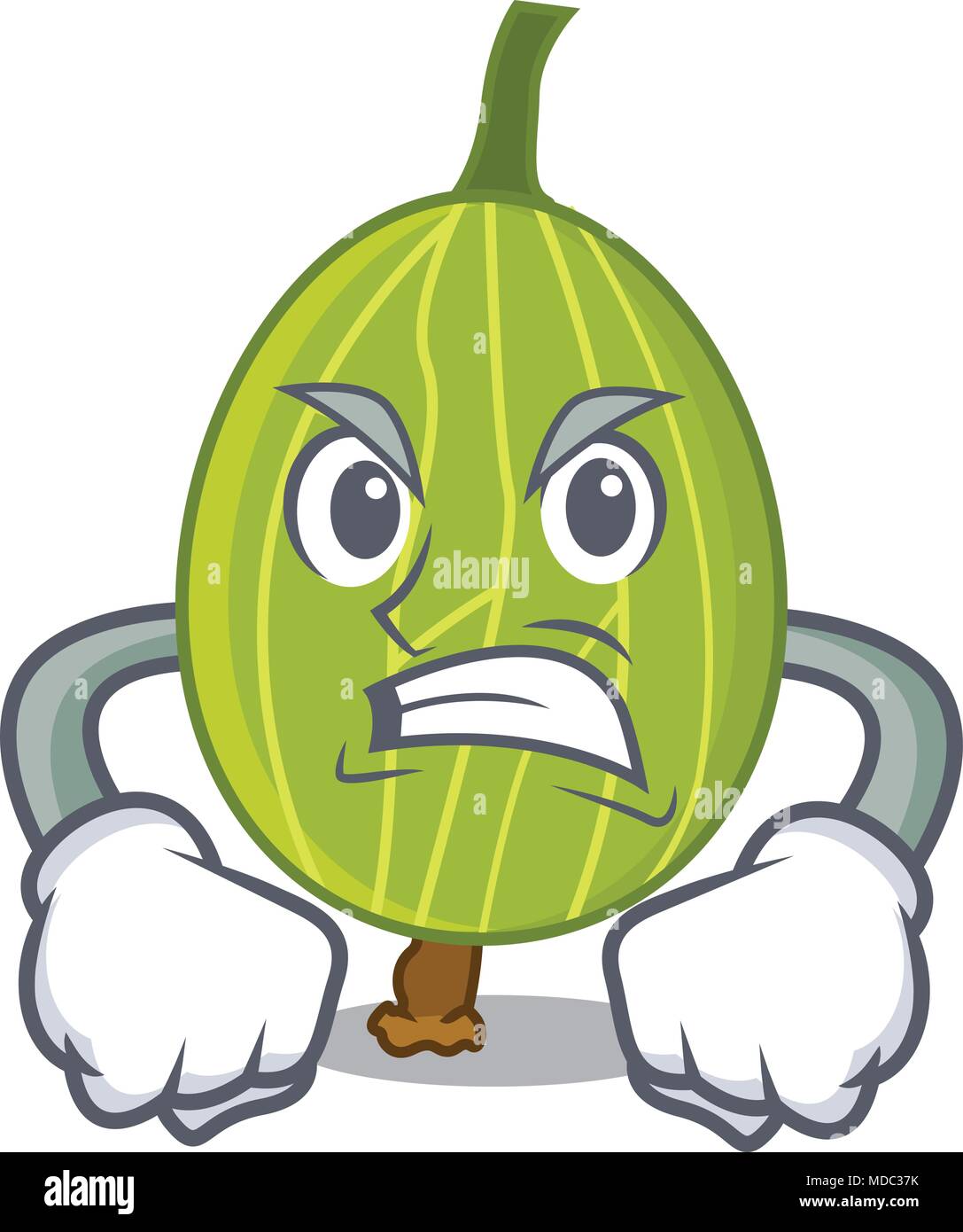 Angry gooseberry mascot cartoon style vector illustration Stock Vector ...