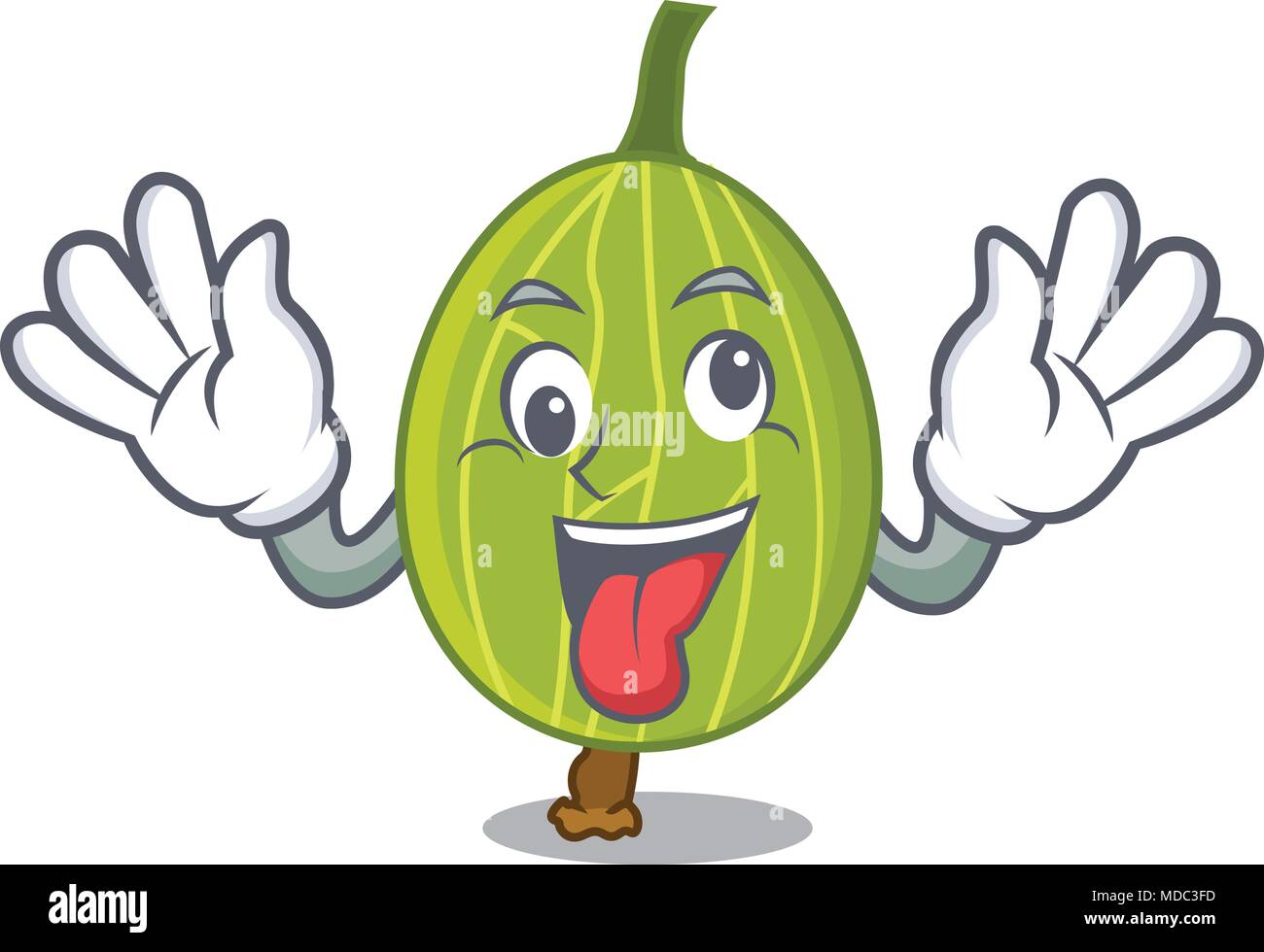Crazy gooseberry mascot cartoon style vector illustration Stock Vector ...