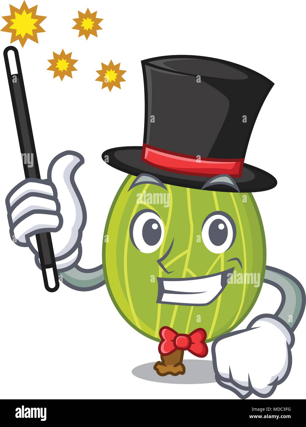 Magician gooseberry mascot cartoon style vector illustration Stock ...