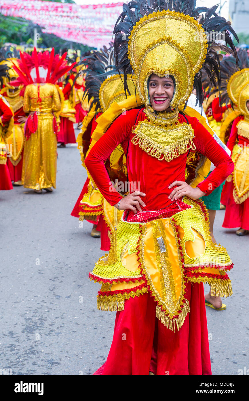 Participants in the Sinulog festival in Cebu city Philippines Stock ...
