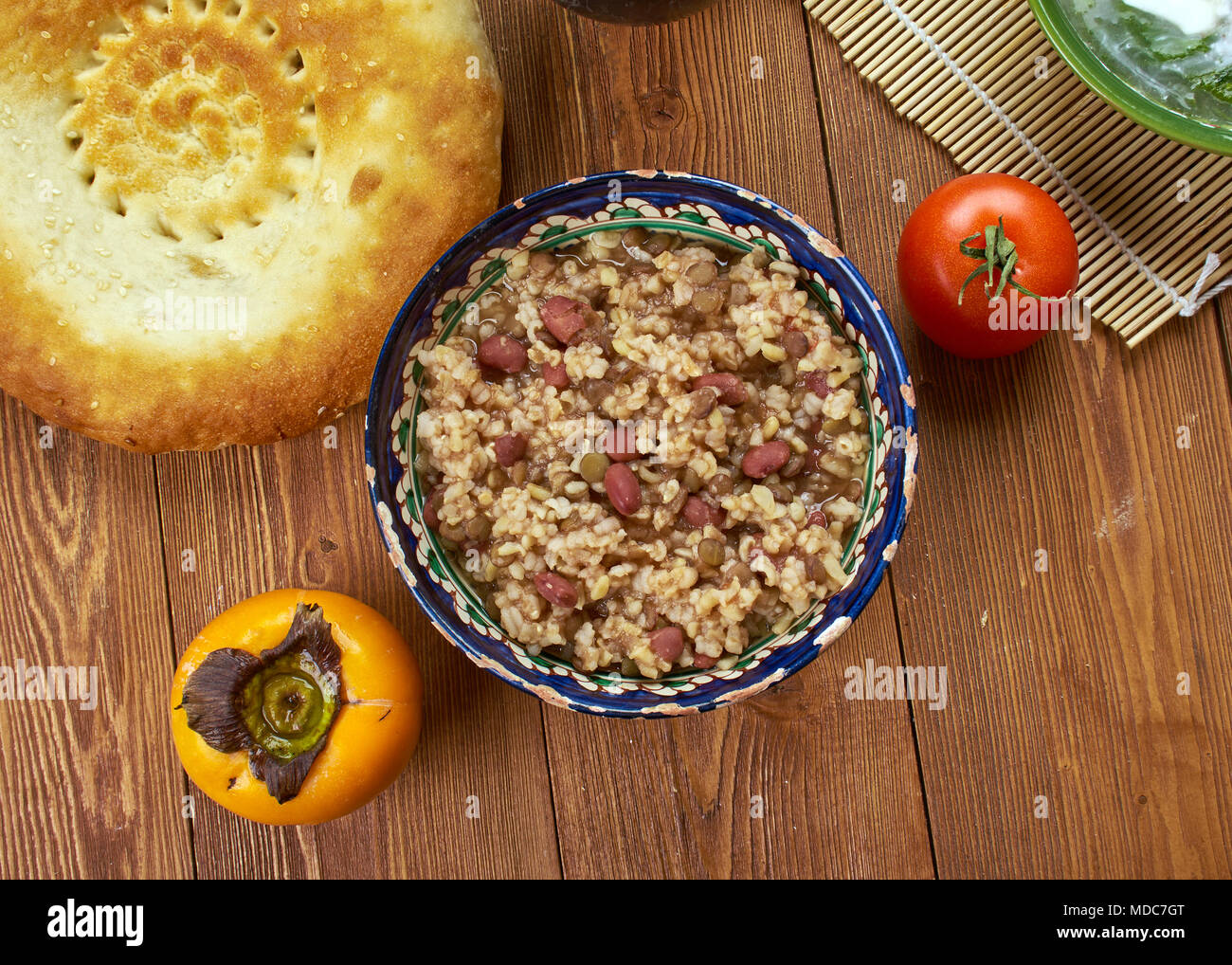 Tajik cuisine, kashk - soup from cereals and legumes, Traditional ...